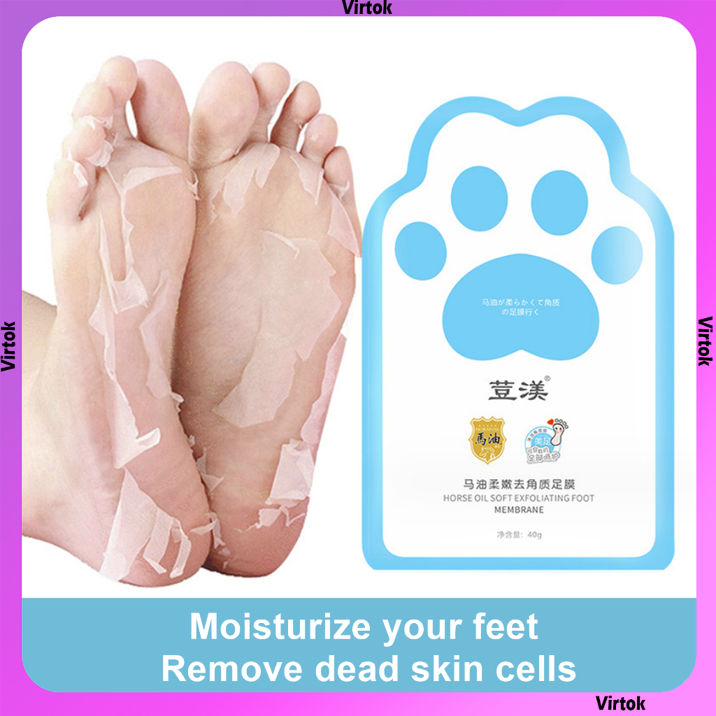VIRTOK Exfoliating Foot Mask Sheet Pack Peeling Dead Skin Feet Smooth ...