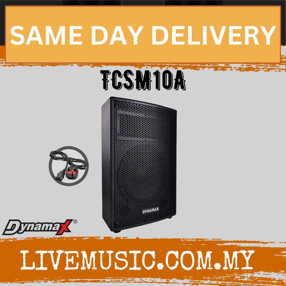 DYNAMAX TCSM10A 10" 2-WAY 150W Active Monitor Loudspeakers - Each ...