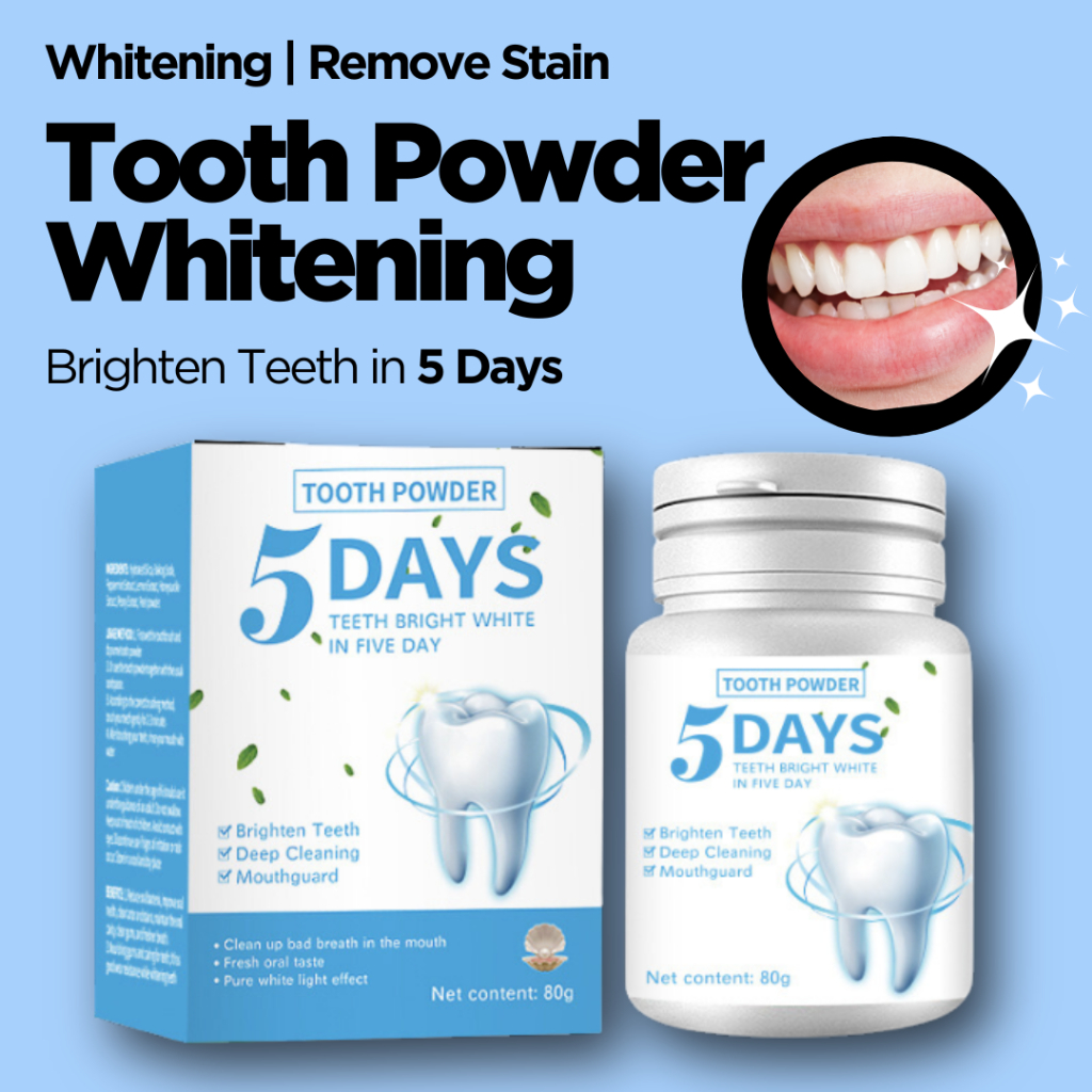 Tooth Whitening Powder - Whitening Teeth in 5 Days (80g) | Shopee Malaysia