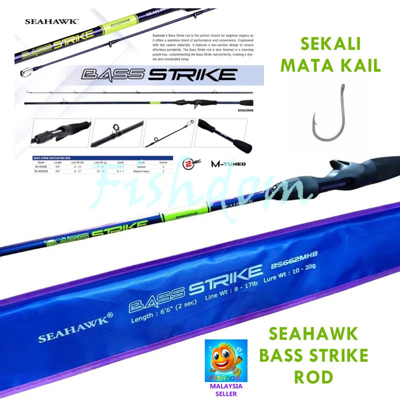 FISHDOM SEAHAWK BASS STRIKE BC FISHING ROD | Shopee Malaysia