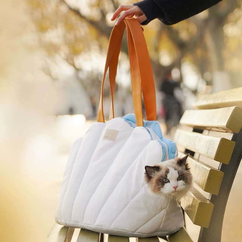 Purrpy 咕噜 Shell Design Pet Carier Shoulder Bag for ≤ 6.5kg Cat/Dog Cat ...