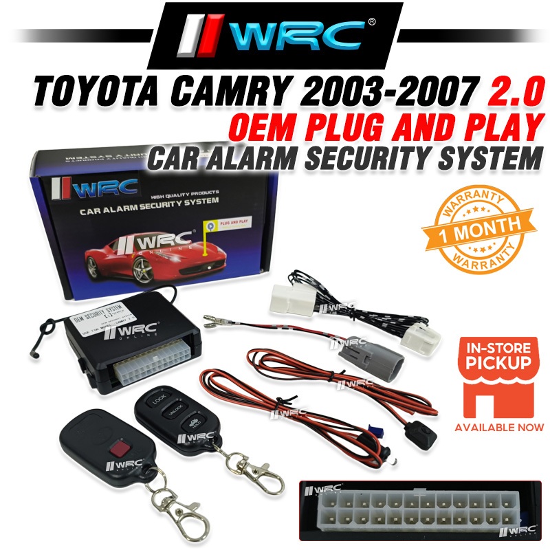 Toyota Camry 2003 - 2007 2.0 / 2.4 OEM Plug And Play Car Alarm Security ...