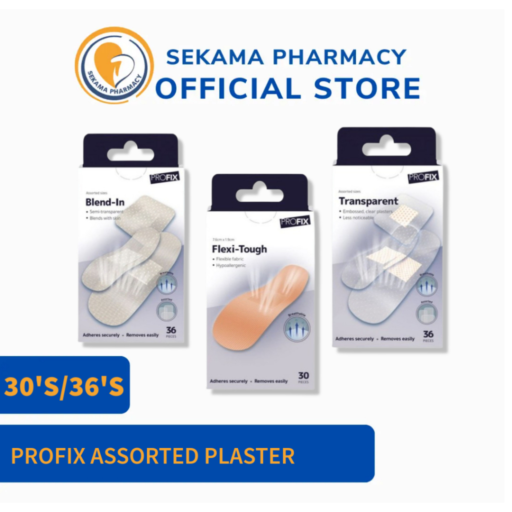 PROFIX ASSORTED PLASTER (TRANSPARENT/ FLEXI TOUGH/ BLEND IN) | Shopee ...