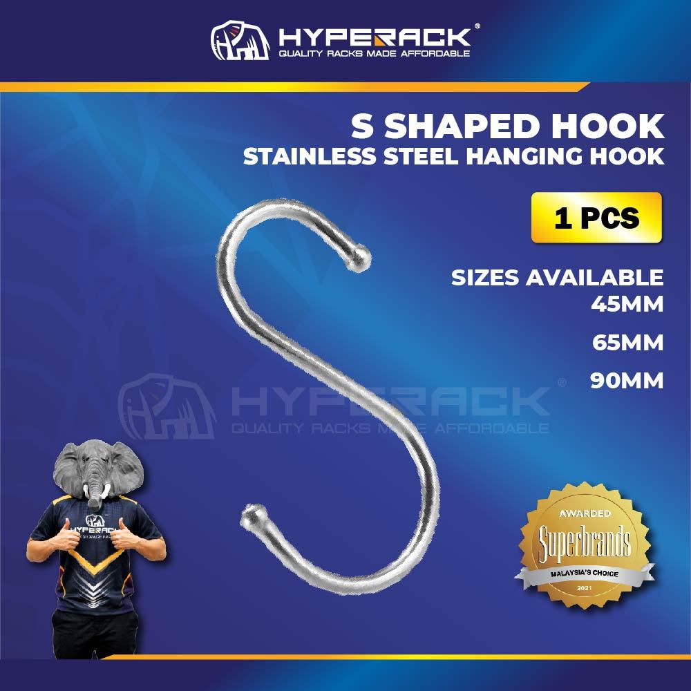 HYPERACK ™️ [Ready Stock] S Shaped Stainless Rack Hanging Hooks ...