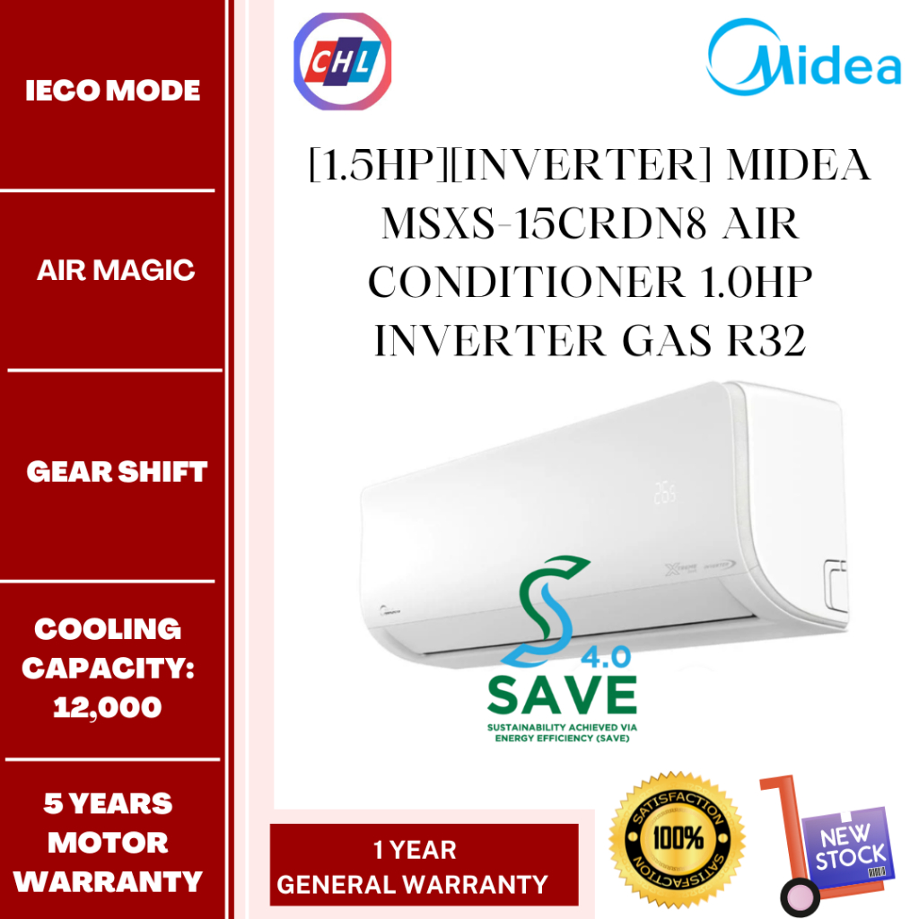 (SAVE 4.0) MSXS-13CRDN8 1.5HP R32 INVERTER XTREME SAVE AIR CONDITIONER | Shopee Malaysia