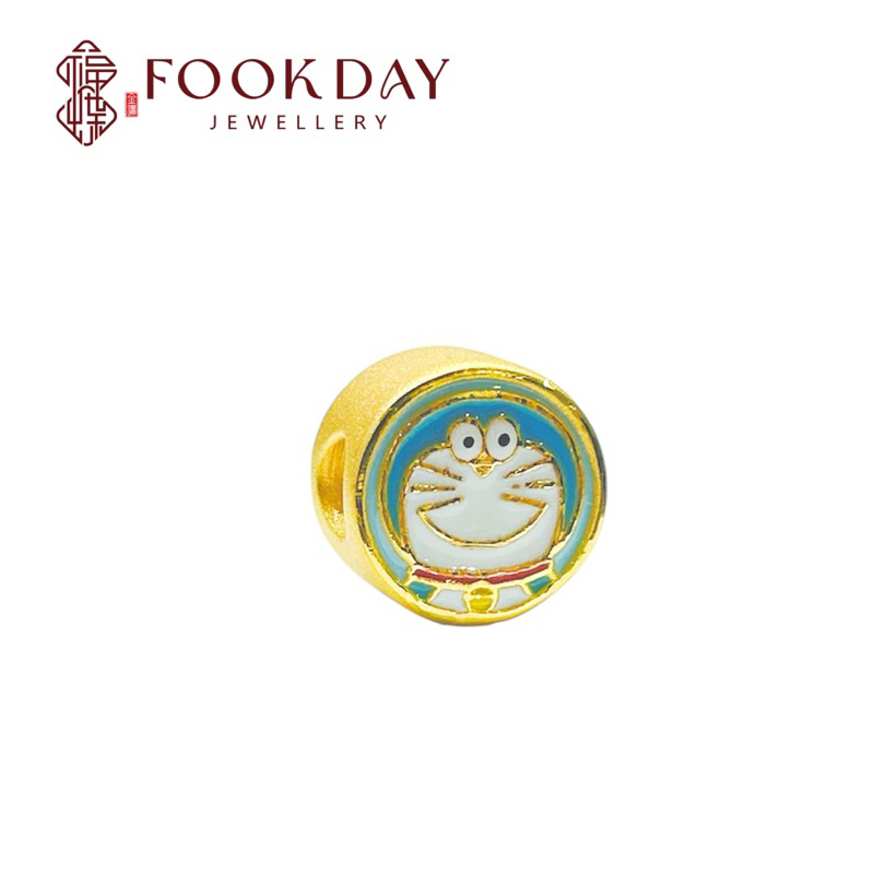 FOOKDAY 999 足金哆啦A梦串珠 Gold 999 Doraemon Charm 100% Authentic | Shopee ...
