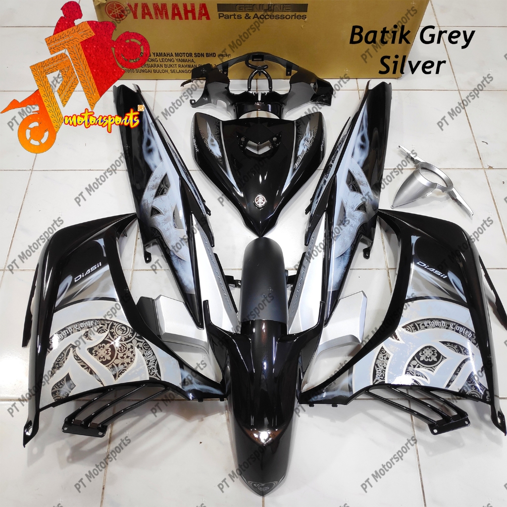 Yamaha LC135 LC 135 Cover Set Black Kilat V2 V3 V4 V5 V6 V7 Batik ...
