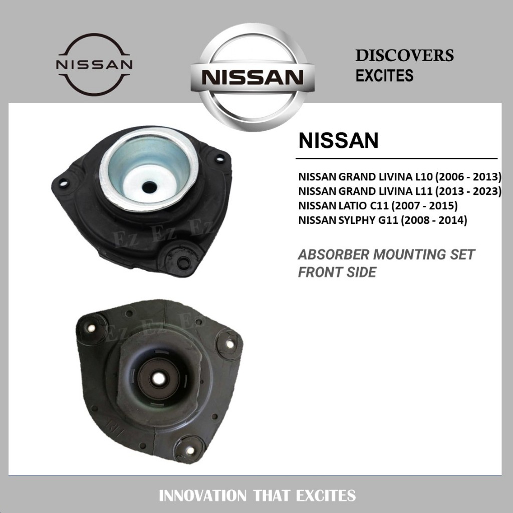 [4 IN 1] - FRONT ABSORBER MOUNTING WITH BEARING NISSAN LATIO LIVINA L10 ...