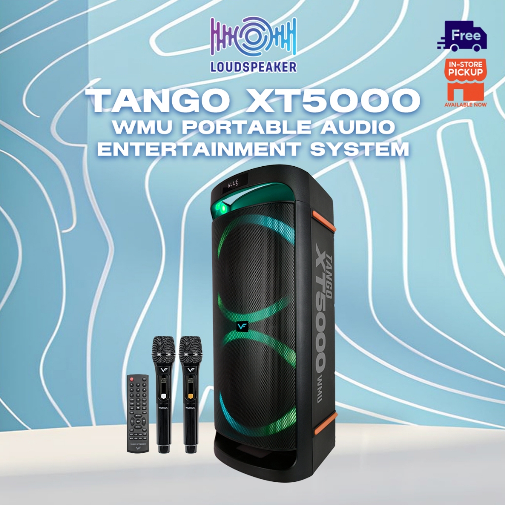Vinnfier VF Tango XT5000 WMU 900W Bluetooth Potable Party Box Karaoke ...