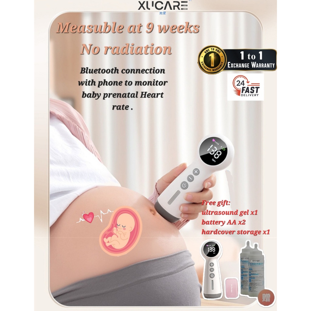 XU CARENo Radiation Bluetooth Transmission Rechargeable Fetal Doppler ...
