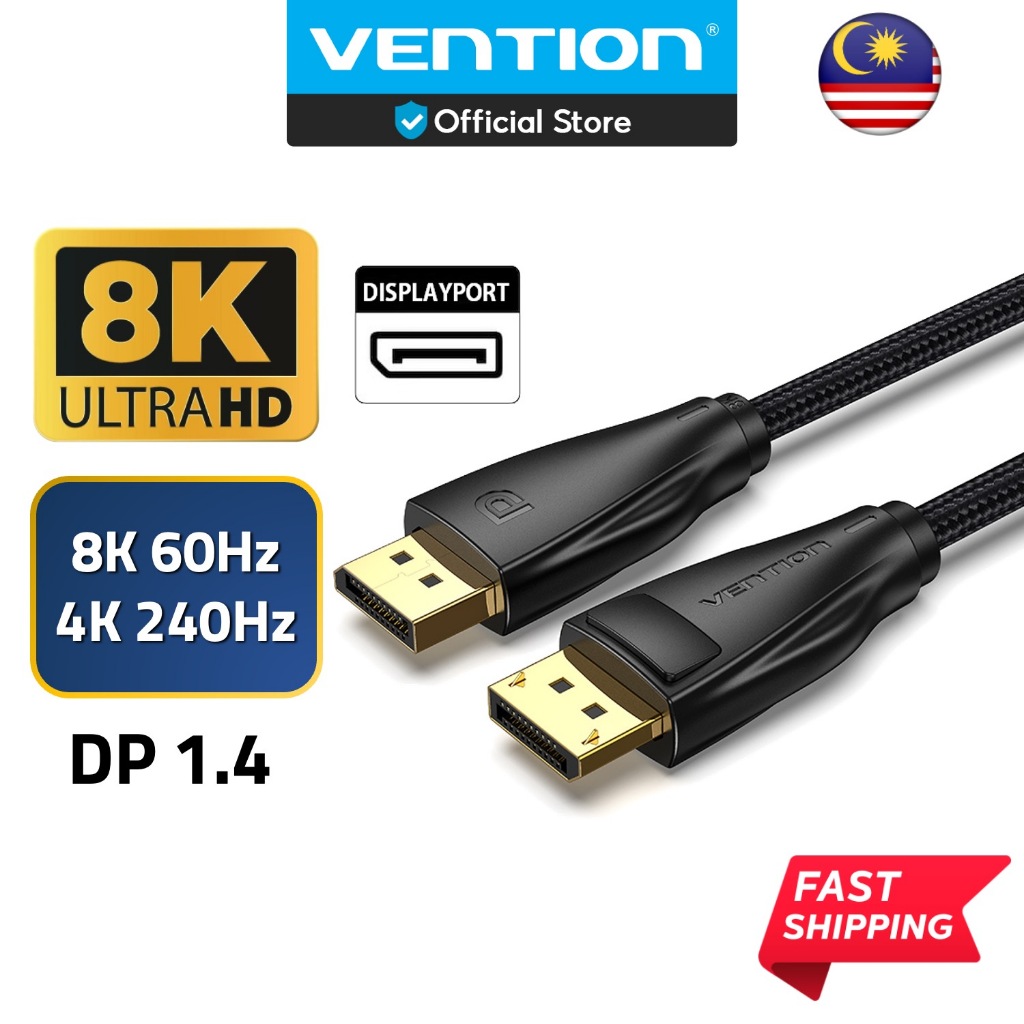 VENTION 8K DisplayPort Cable DP 1.4 Gaming Cable 8K 60Hz / 4K 120Hz ...