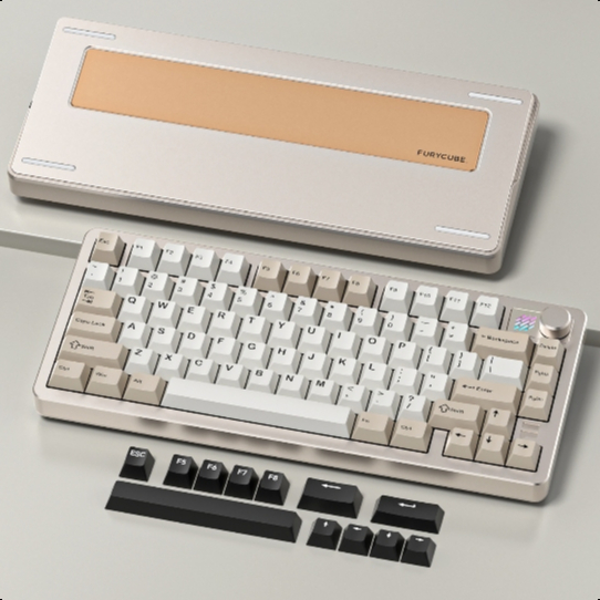 FURYCUBE F75 CNC Aluminum Mechanical Wireless Keyboard PBT keycaps ...