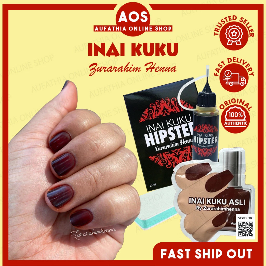 Inai Kuku Asli Hitam Merah Brown Halal Sah Solat Zurarahim Henna ...