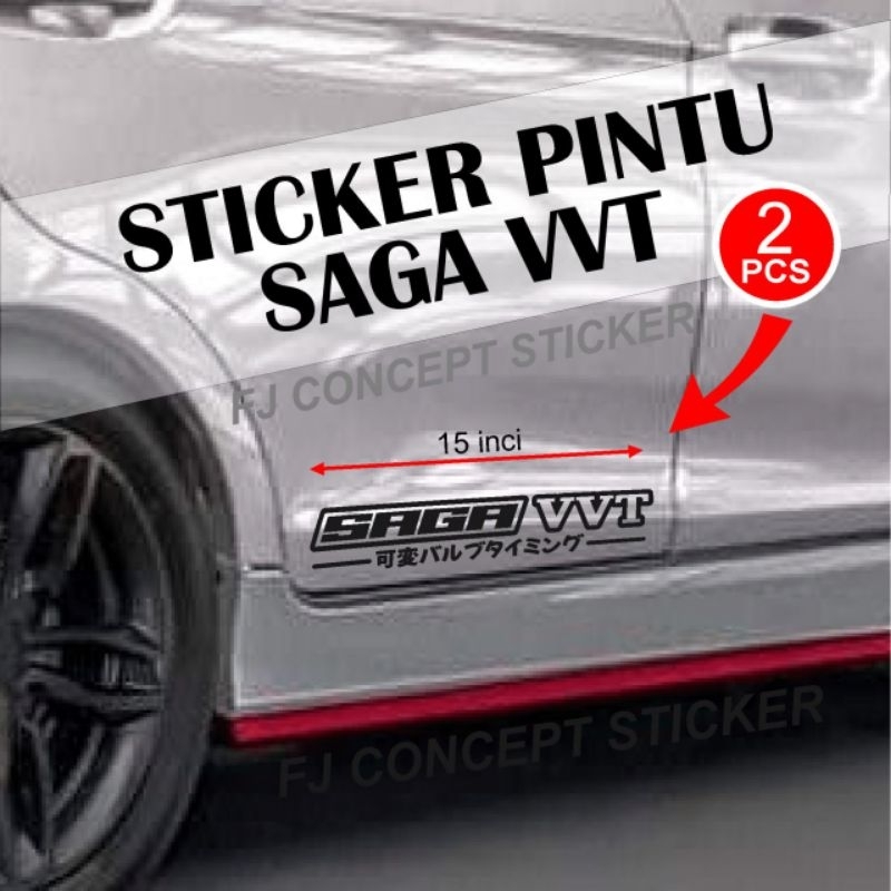 Sticker Saga VVT Japan Side door Left Right ( Set ) | Shopee Malaysia