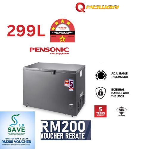 (SEDA 4.0) Pensonic Chest Freezer 100L / 150L / 200 L / 299L PFZ-113 ...