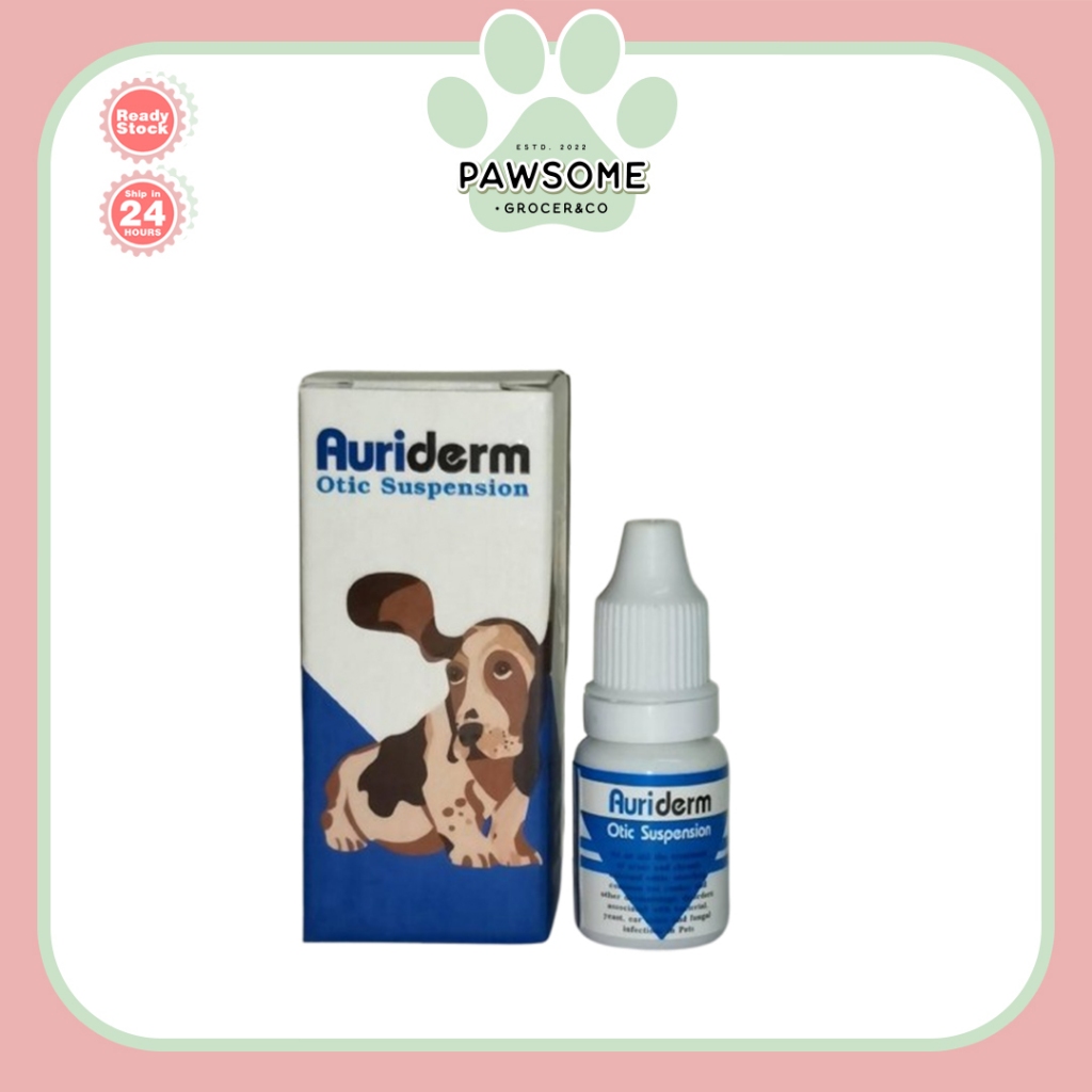 AURIDERM Otic Suspension Ear Mites Treatment For Cats & Dogs 10ml ...