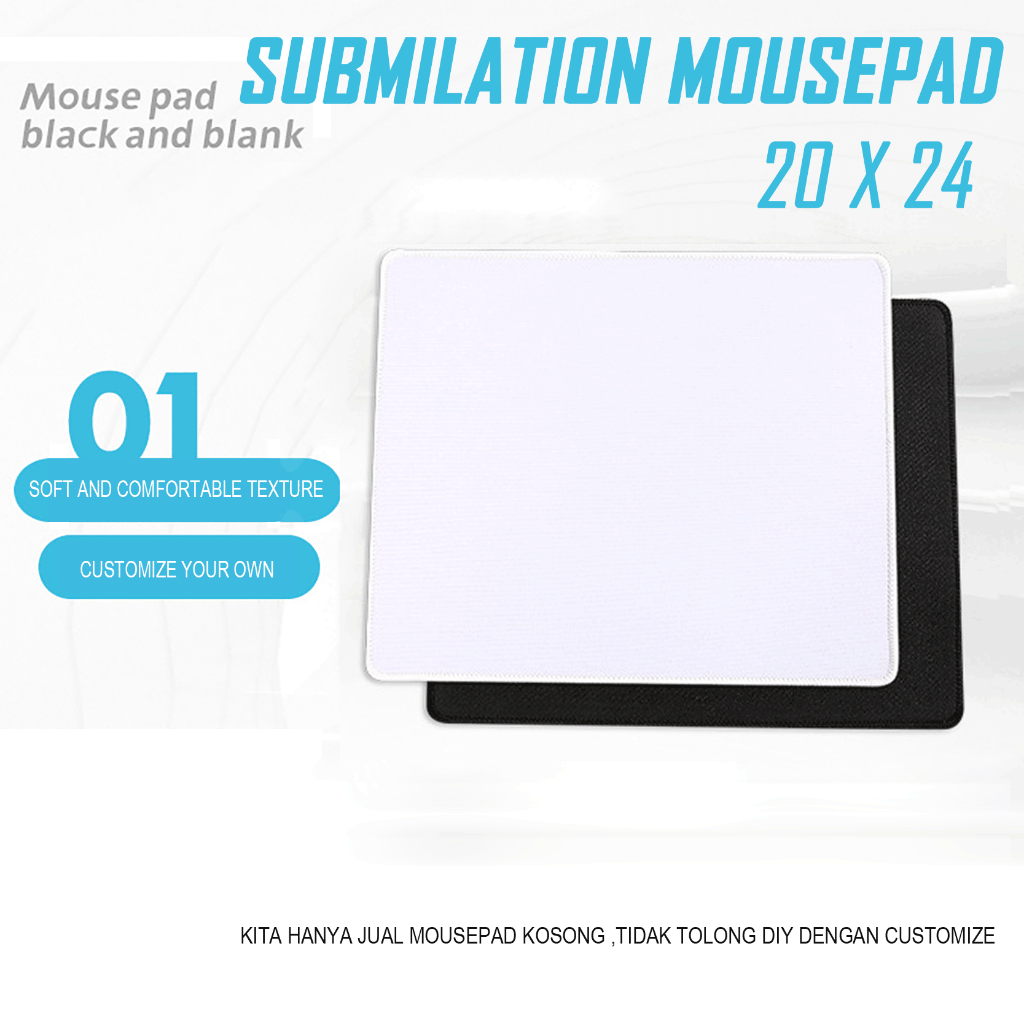 Sublimation Rubber Mouse Pad 2mm 20cm X 24cm Area Size Games and office ...