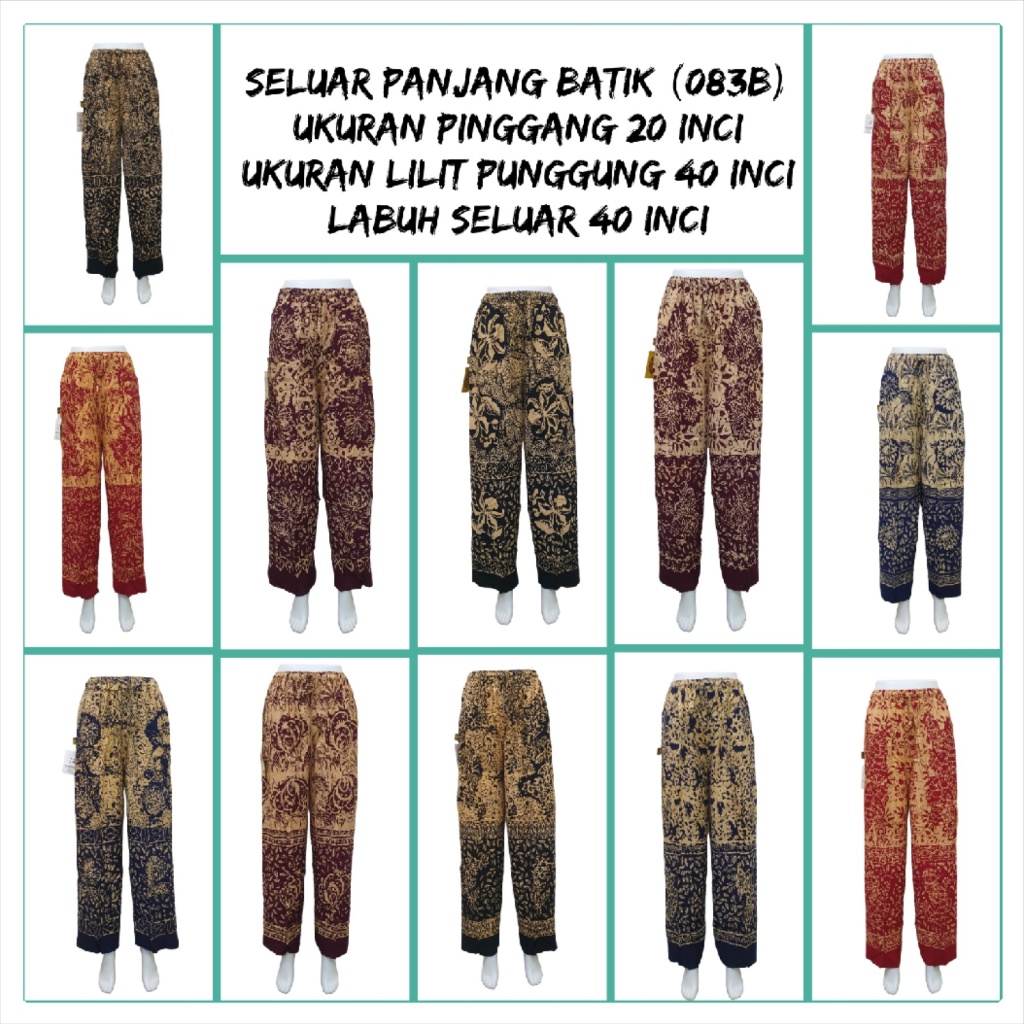 SELUAR PANJANG BATIK KAHYANGAN (083B) | Shopee Malaysia
