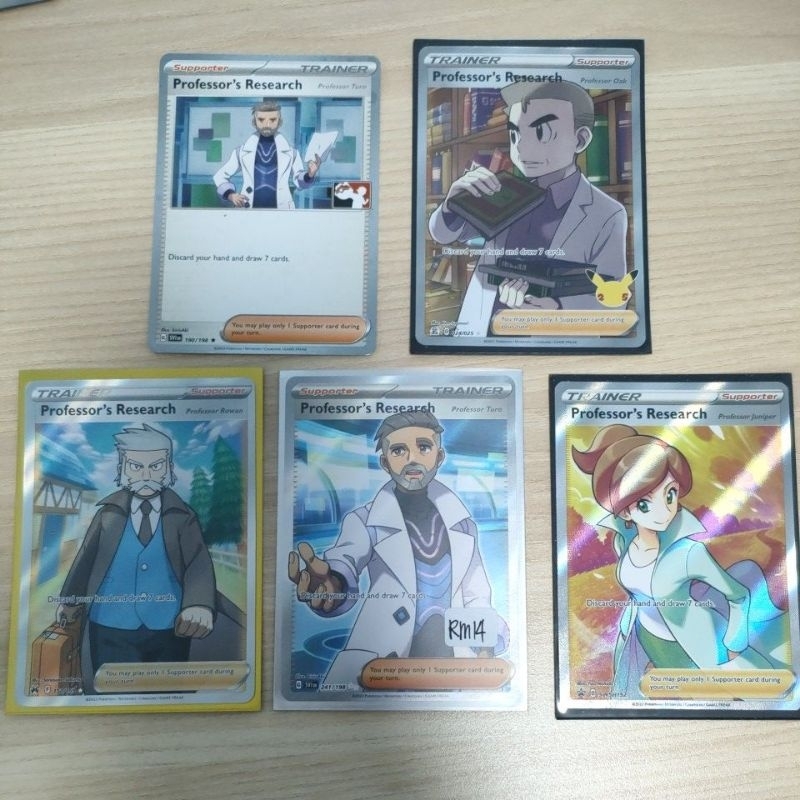 Professor's Research Card Pokemon Game Card Full Art Rare Prof Research ...