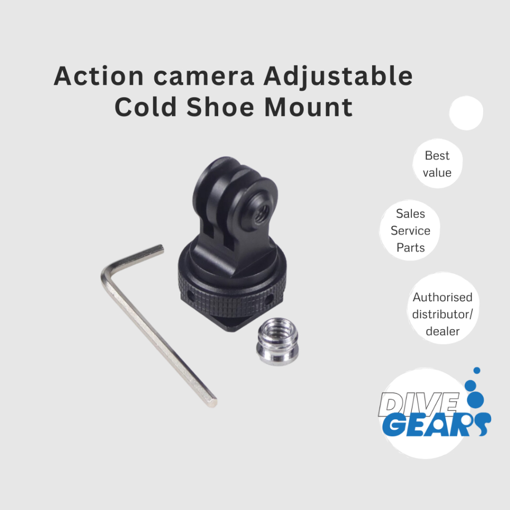 Action Camera Adjustable Cold Shoe Mount 360 degree 180 degree ...