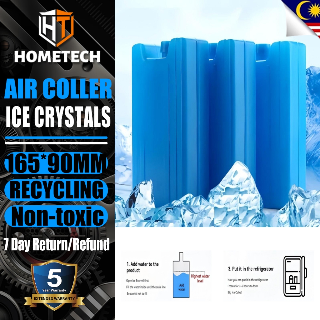 【Ready Stock】Ice Crystal 400mL Reusable Ice Packs(Blue) for Cooler For ...
