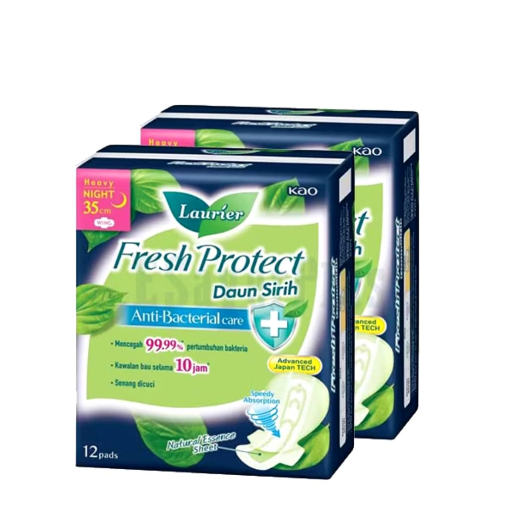 Laurier Fresh Protect Daun Sirih 35cm [ 12sx2 ] Twinpack | Shopee Malaysia