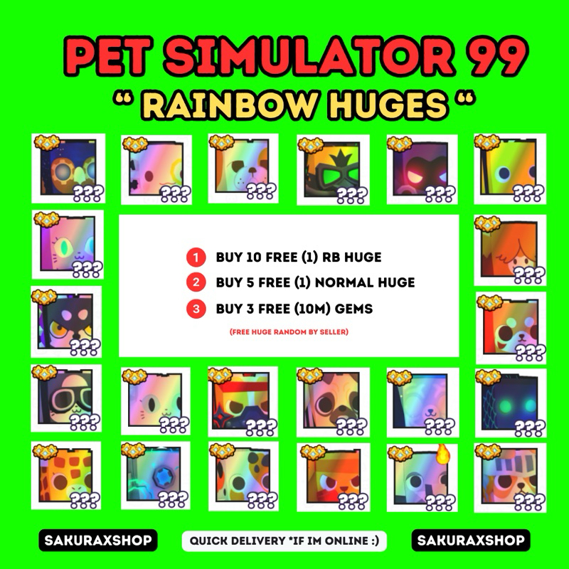 PS99 RAINBOW HUGE Big Games Pc Game V5 | Shopee Malaysia