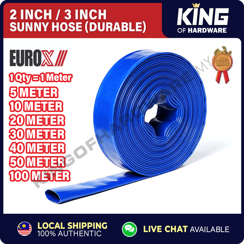 Eurox 2" / 3" Heavy Duty Sunny Hose PVC Water Pump Discharge Hose ...