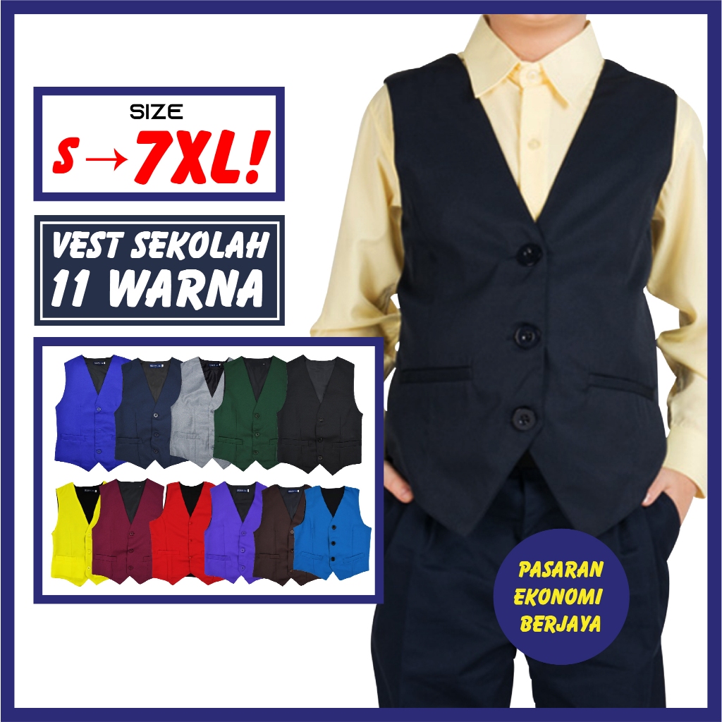 VEST SEKOLAH PENGAWAS UNISEX PREMIUM SCHOOL UNIFORM PREFECT STUDENT ...
