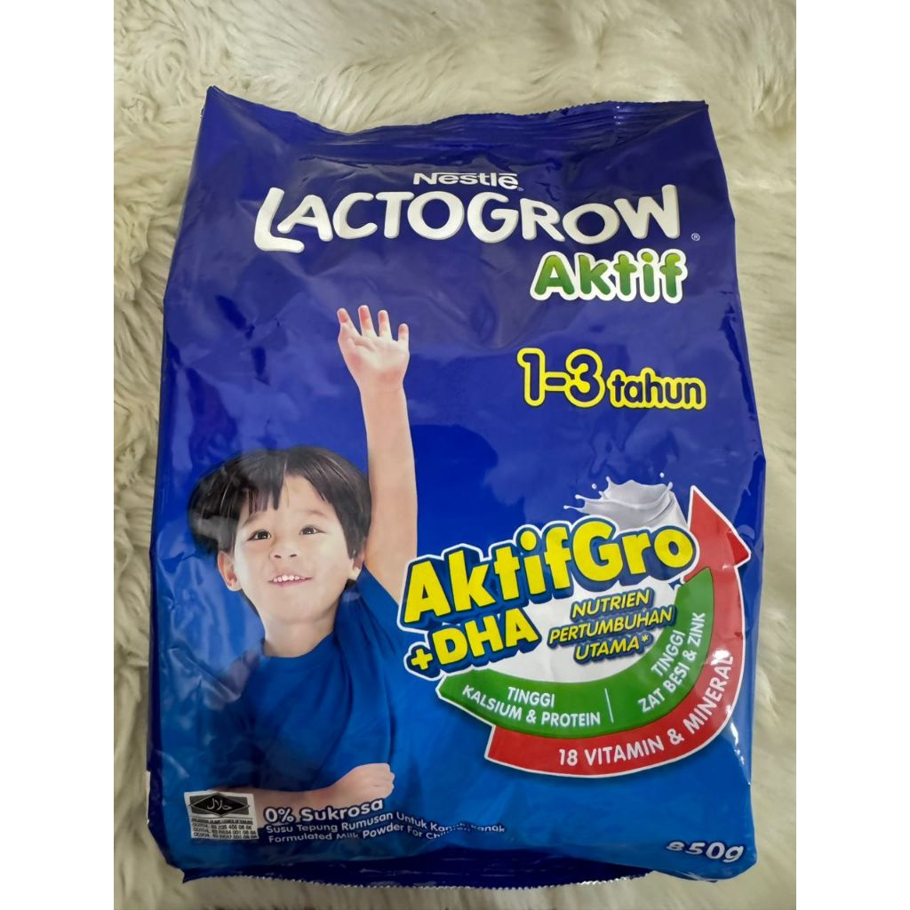 Nestle Lactogrow Aktif 1-3 Years (850g) Exp: 12/2025 | Shopee Malaysia