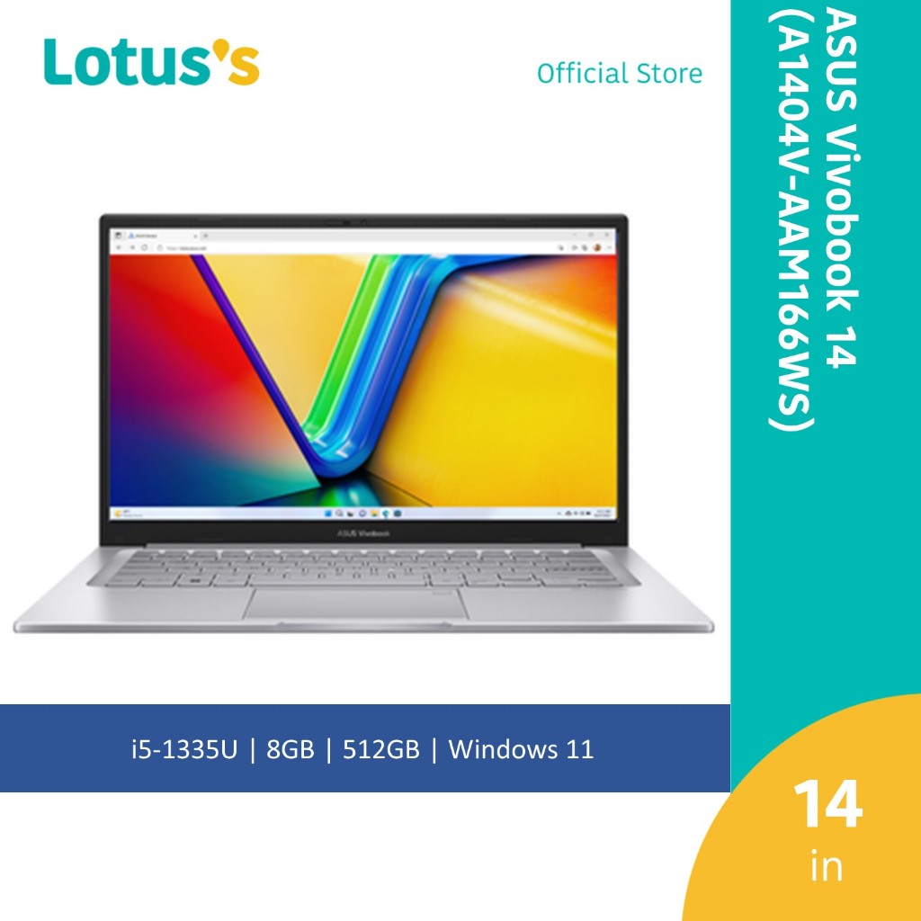ASUS Vivobook 14 A1404V-AAM166WS Blue (i5-1335U, 8GB, 512GB, Windows 11 ...