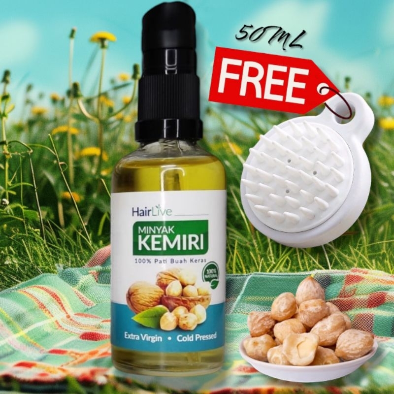 MINYAK KEMIRI (100% PATI BUAH KERAS) untuk Melebatkan Rambut ...