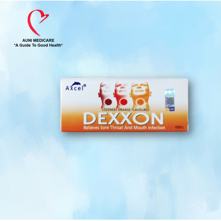 AXCEL DEXXON LOZENGES 0.25mg (Dequalinium Chloride) 10' for Sore Throat ...