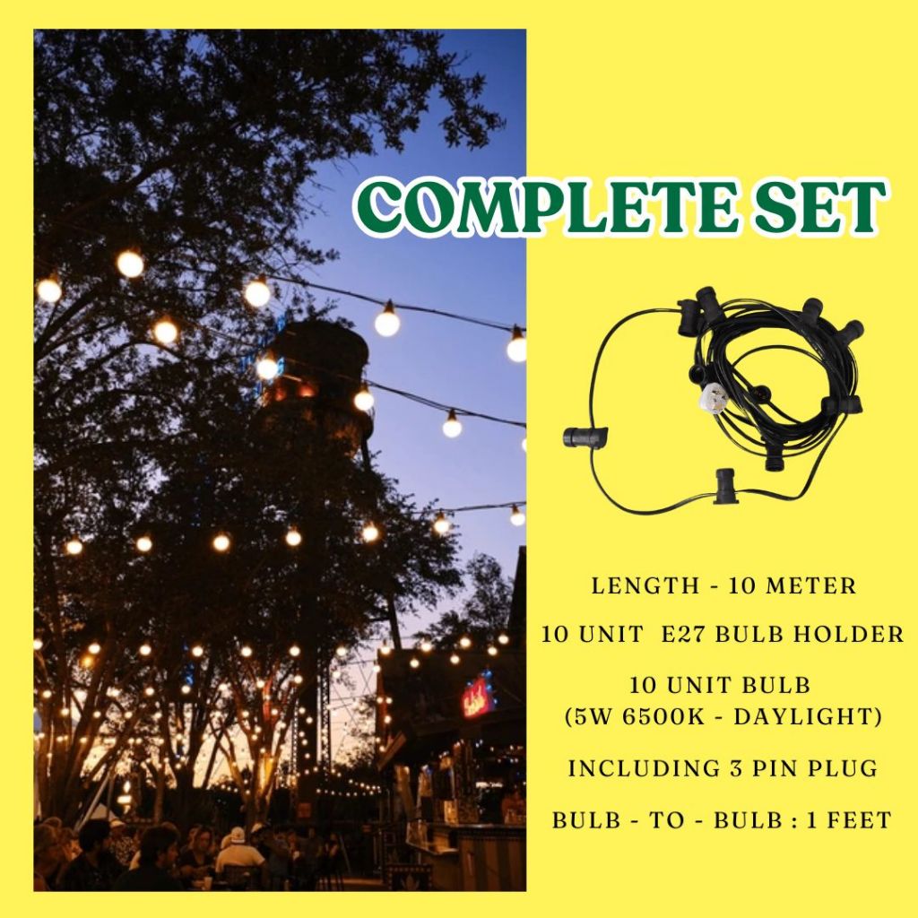 LED Bulb Lighting COMPLETE SET for Event Outdoor Pop up Booth Camping ...
