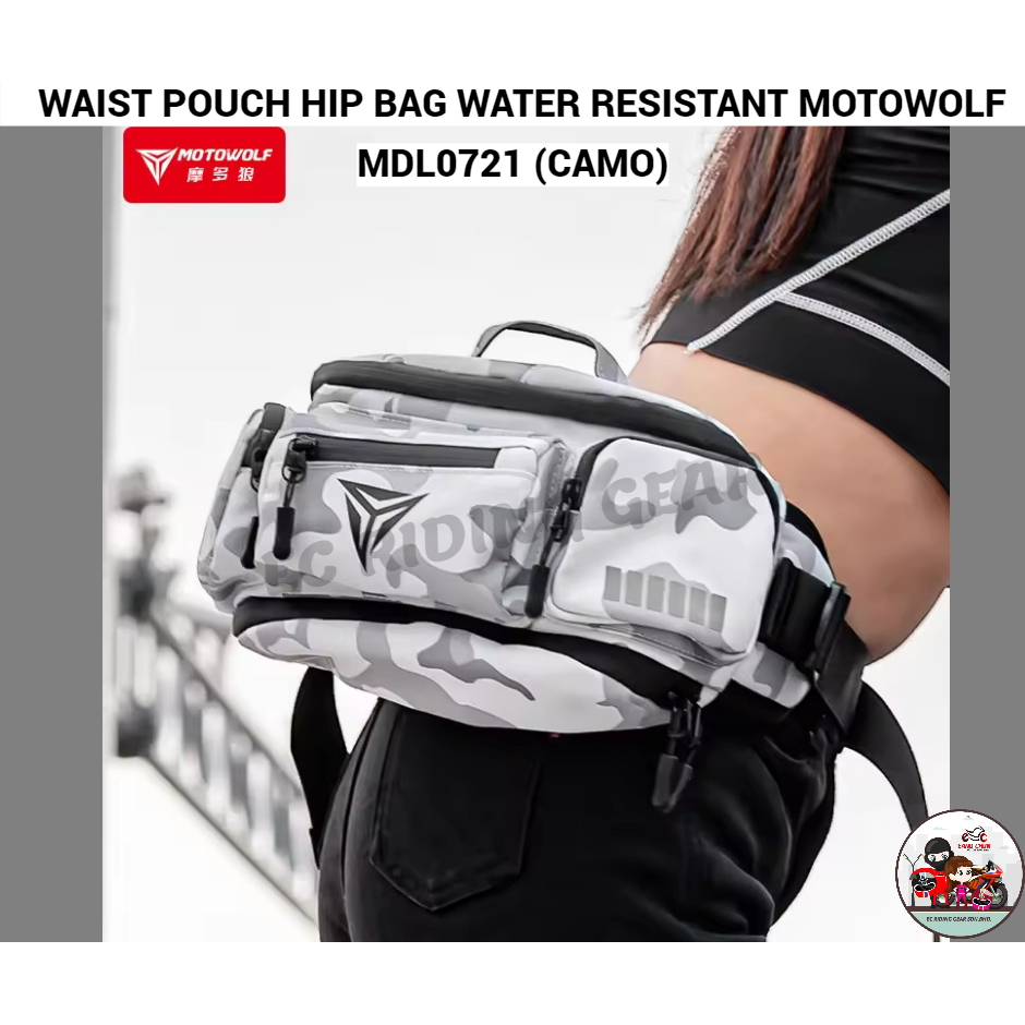 WAIST POUCH HIP BAG WATER RESISTANT MOTOWOLF MDL0721 (CAMO) | Shopee ...