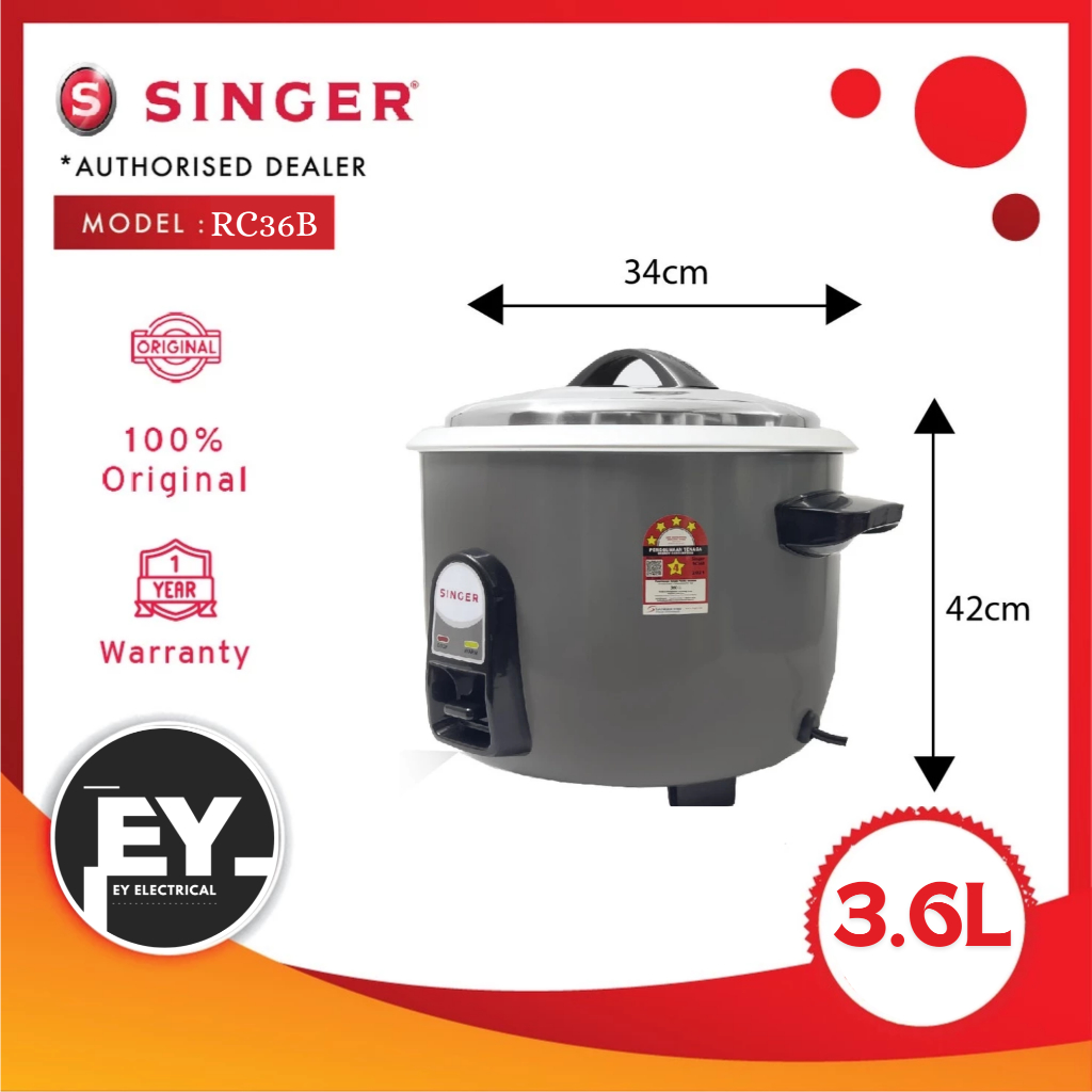 Singer RC36B 3.6L Rice Cooker | Shopee Malaysia