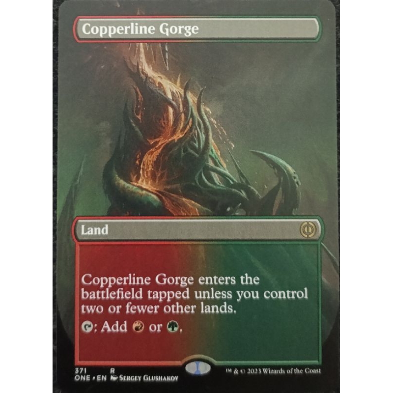 Magic The Gathering : Copperline Gorge Borderless Rare Phyrexia All ...