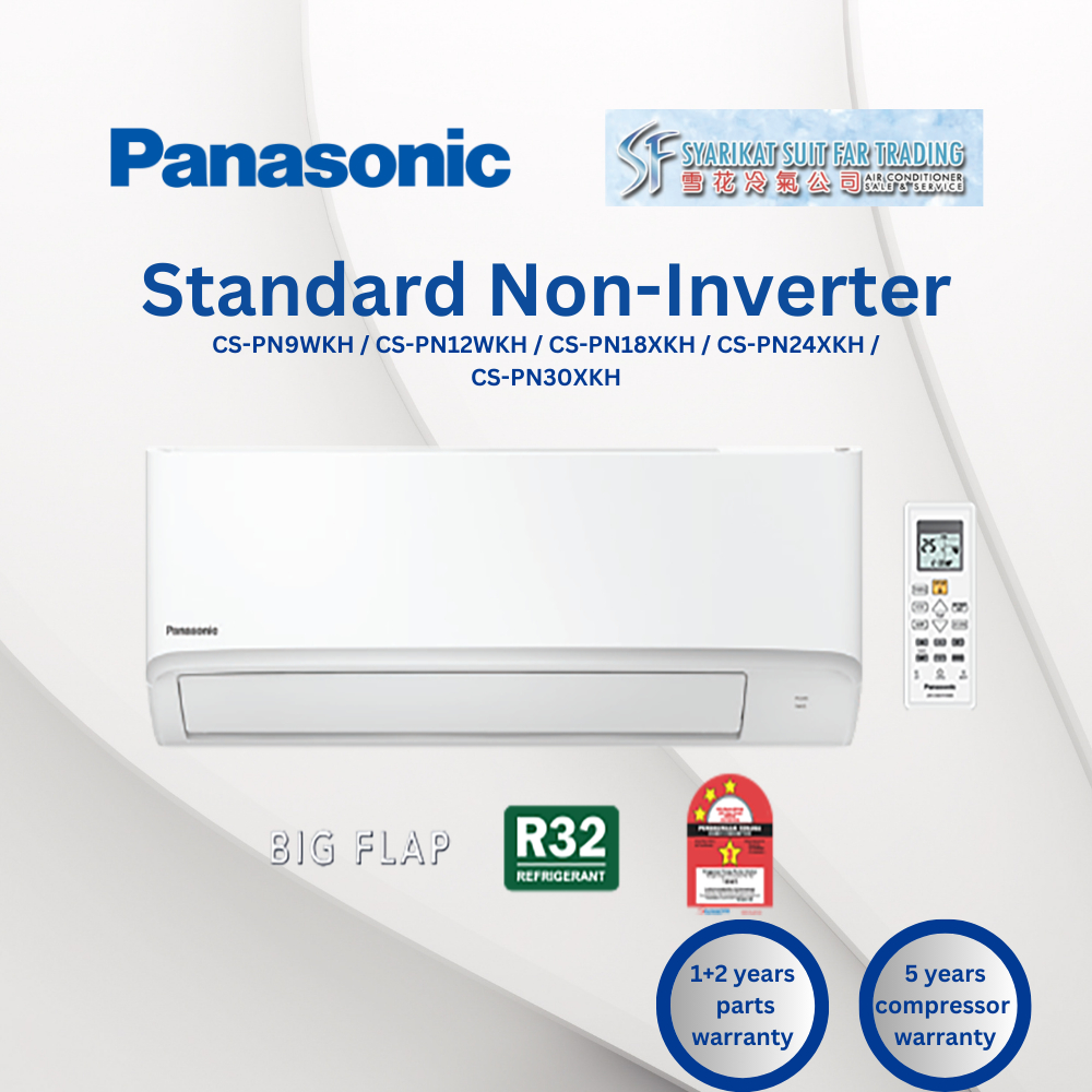 Panasonic Aircond | 3⭐️ Standard Non-Inverter Aircond | PN9WKH ...