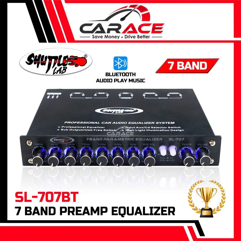 SHUTTLE LAB SL-707 | 7-Band Pre-Amp Parametric PreAmp with Subwoofer ...