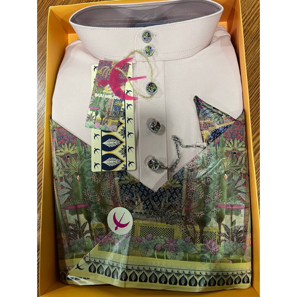NEW 2025 BAJU MELAYU SOFT PINK SENNA C20 ELRAH EXCLUSIVE Slim Fit ...