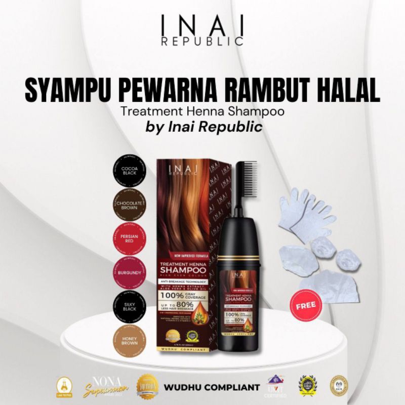 PEWARNA RAMBUT SAH SOLAT | INAI REPUBLIC| HENNA COLOUR SHAMPOO| TELUS ...