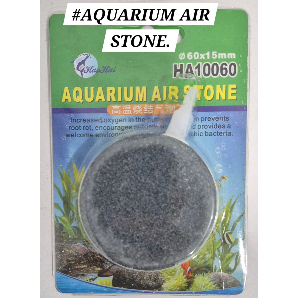 Round Flat Air Stone Oxygen Fish Aquarium Tank Ikan Batu Udara Oksigen ...