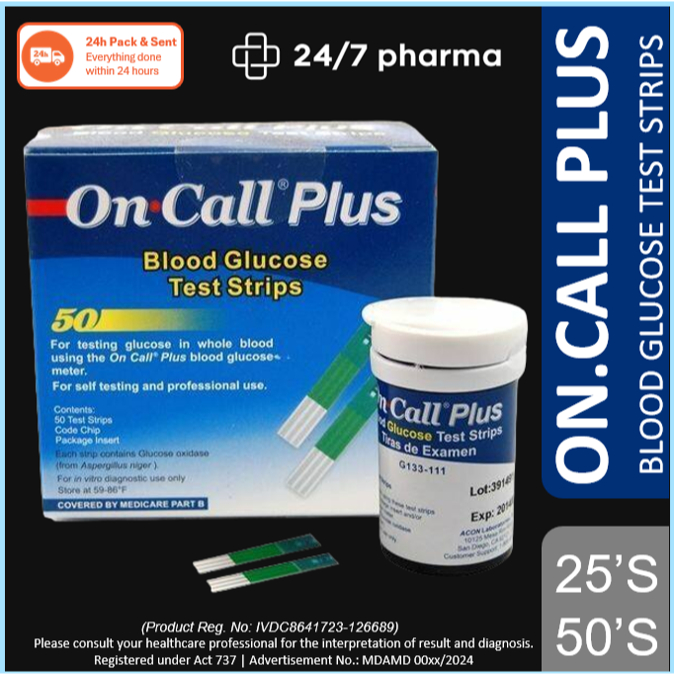 (Exp: 02/2026) Acon On Call Plus Oncall Plus Blood Glucose Test Strips ... (Exp: 02/2026) Acon On Call Plus Oncall Plus Blood Glucose Test Strips ...