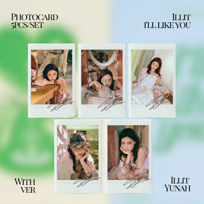 ILLIT] I'LL LOVE YOU ERA PHOTO POLA STYLE SIGNED SET MOKA MINJU YUNAH ...