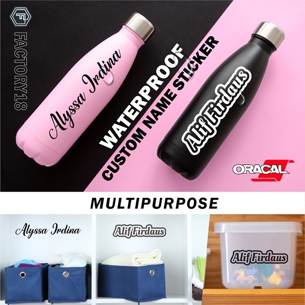 Custom Waterproof Name Sticker Multipurpose Waterproof Name Sticker ...