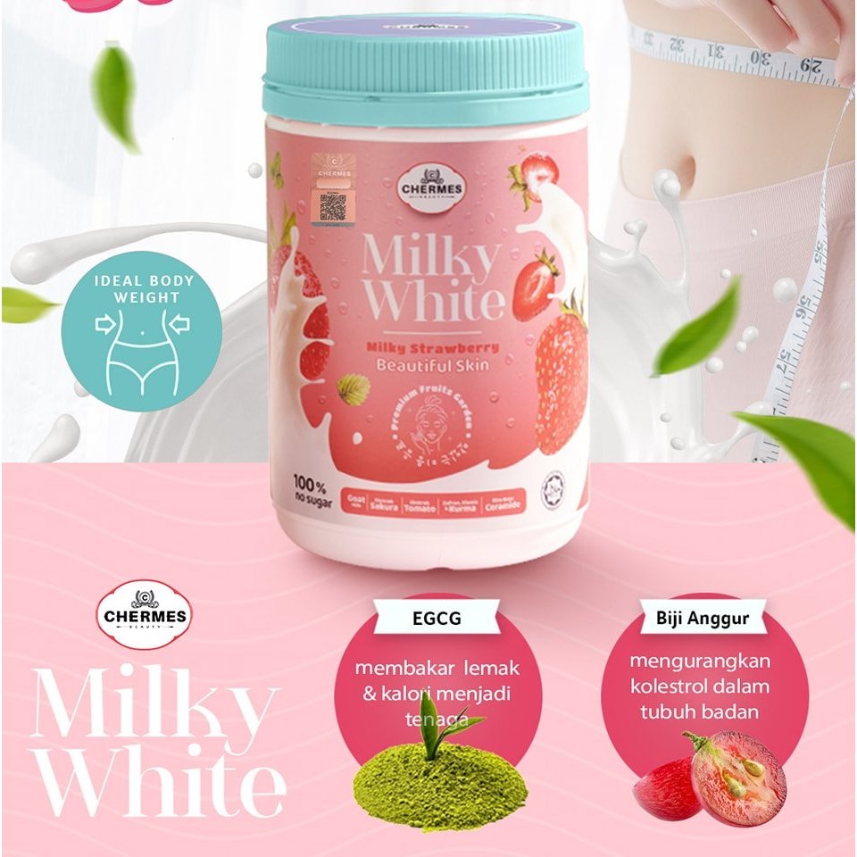 MILKY WHITE CHERMES UNTUK CERAH DAN PUTIHKAN KULIT ORIGINAL HQ | Shopee ...