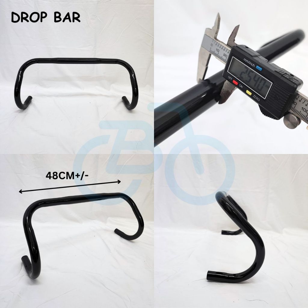 DROP BAR FOR FIXIE / ROADBIKE / RACING BIKE HANDLEBAR BASIKAL HANDLE ...