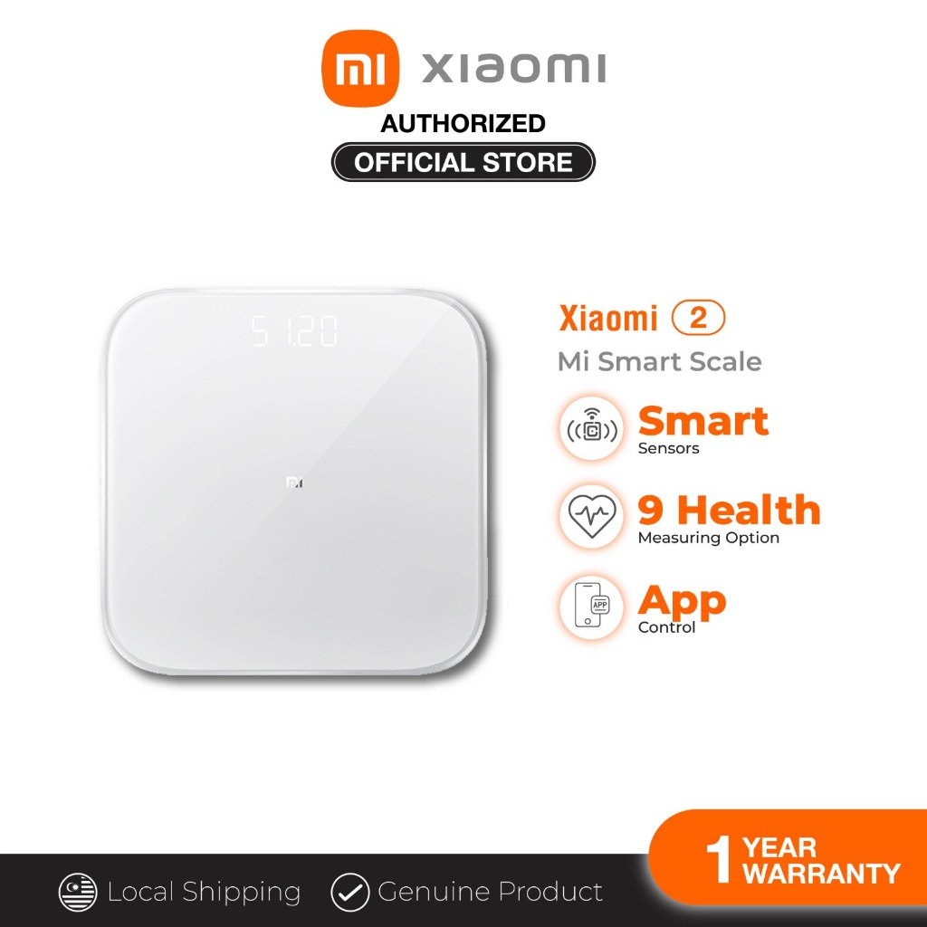 Mi Smart Scale 2 (White) Health Weighting Scale Bluetooth 5 Digital ...