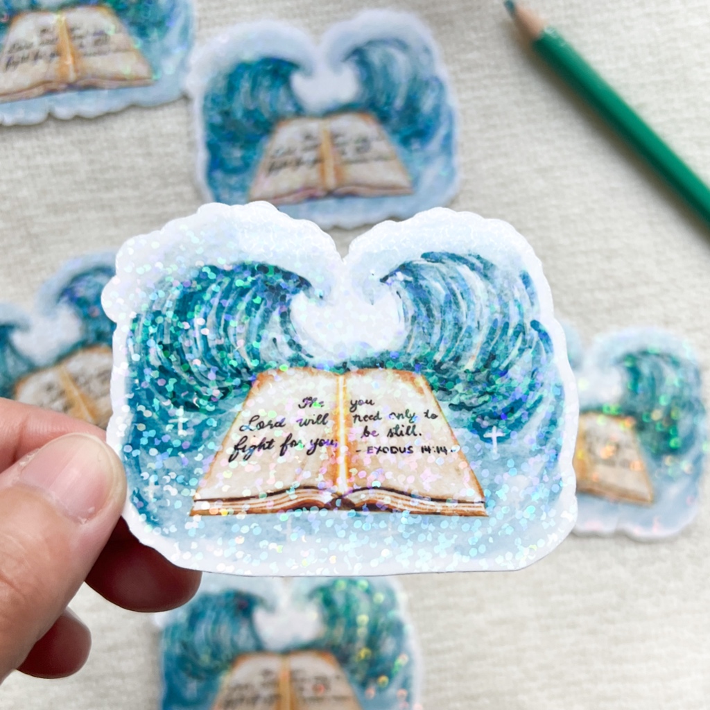 Christian Sticker with Bible Verse | Hand-Drawn Inspirational Art ...