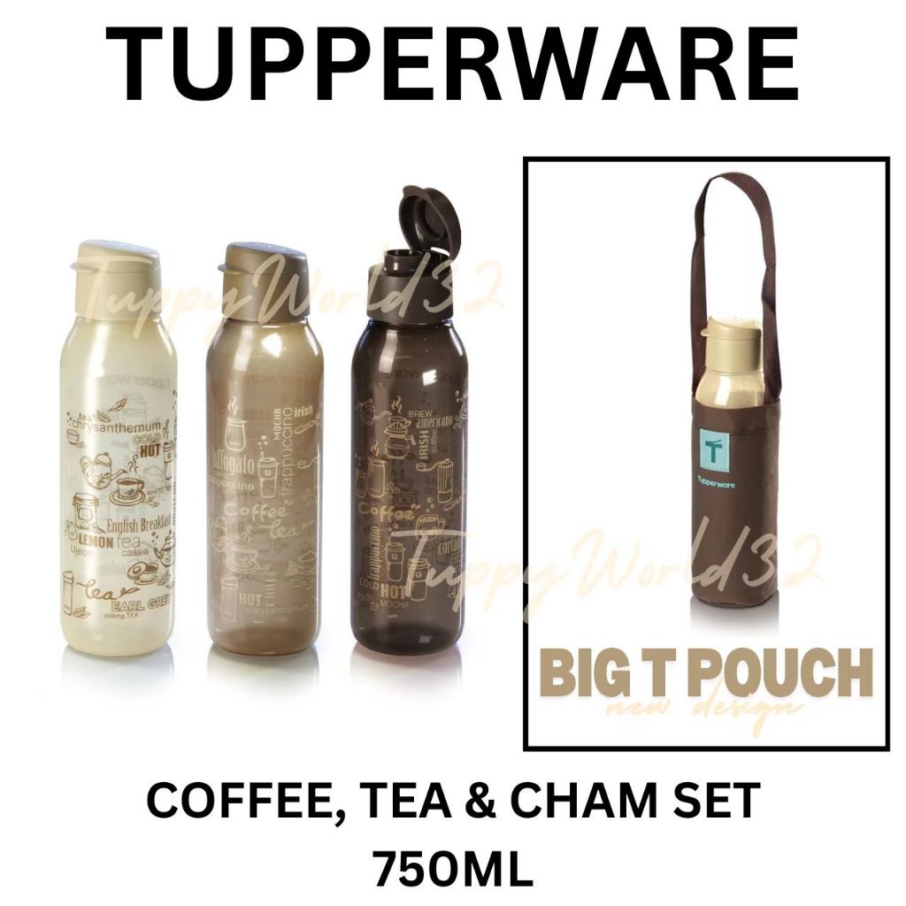 Tupperware Coffee, Tea & Cham Set! Eco Bottle BARU 750ML! JOM DAPAT BIG ...